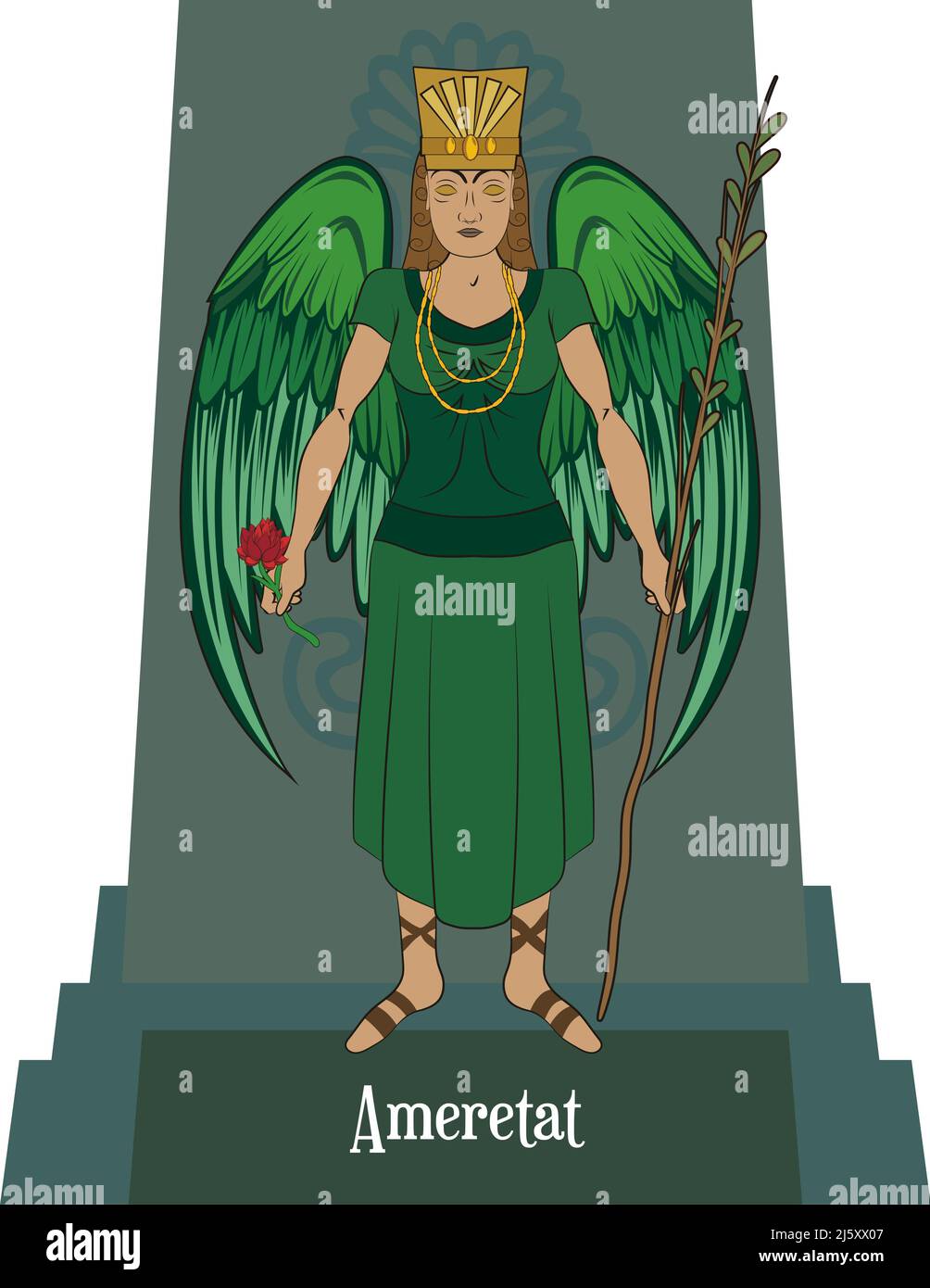 Illustration vector isolated of Persian mythical gods Stock Vector ...