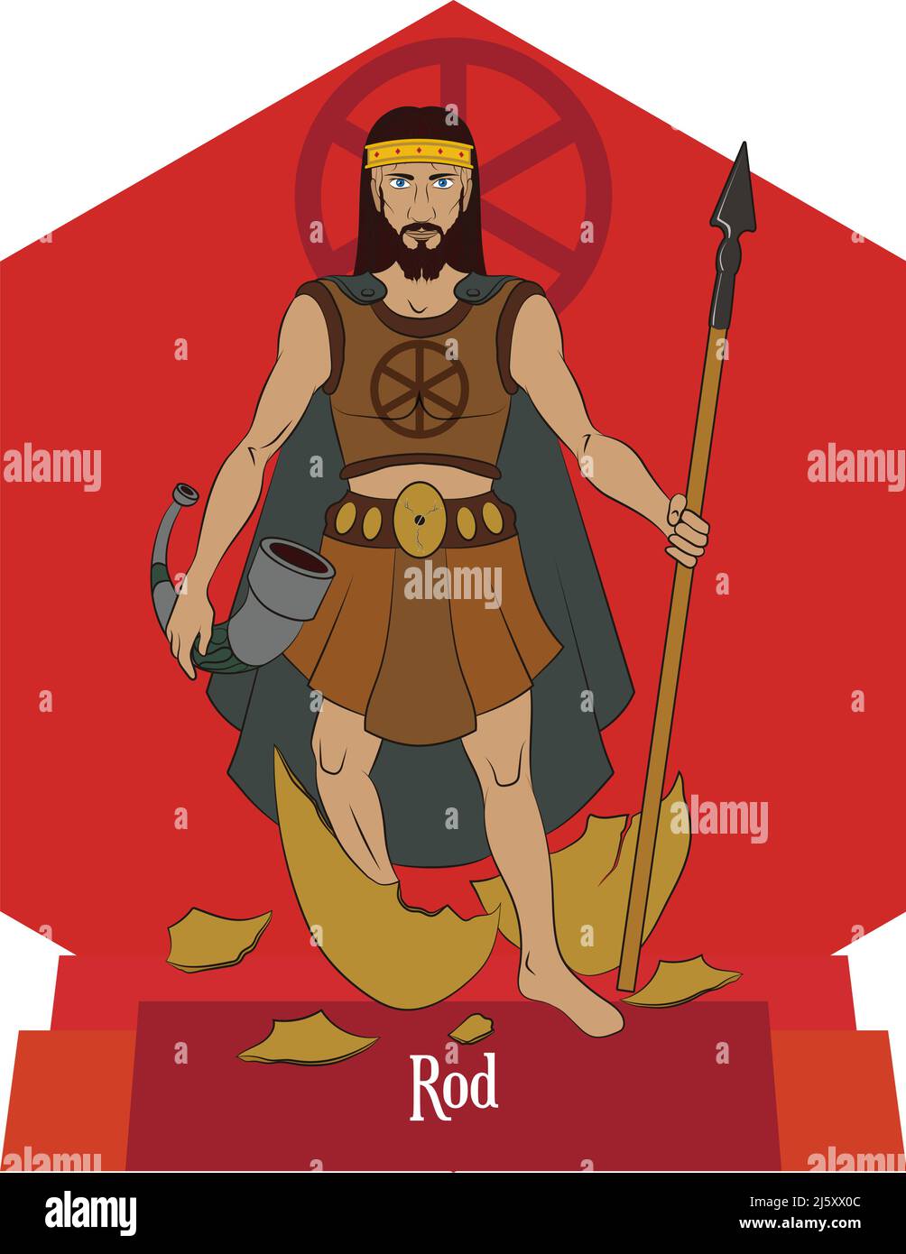 Illustration vector isolated of Slavic mythical gods Stock Vector Image ...