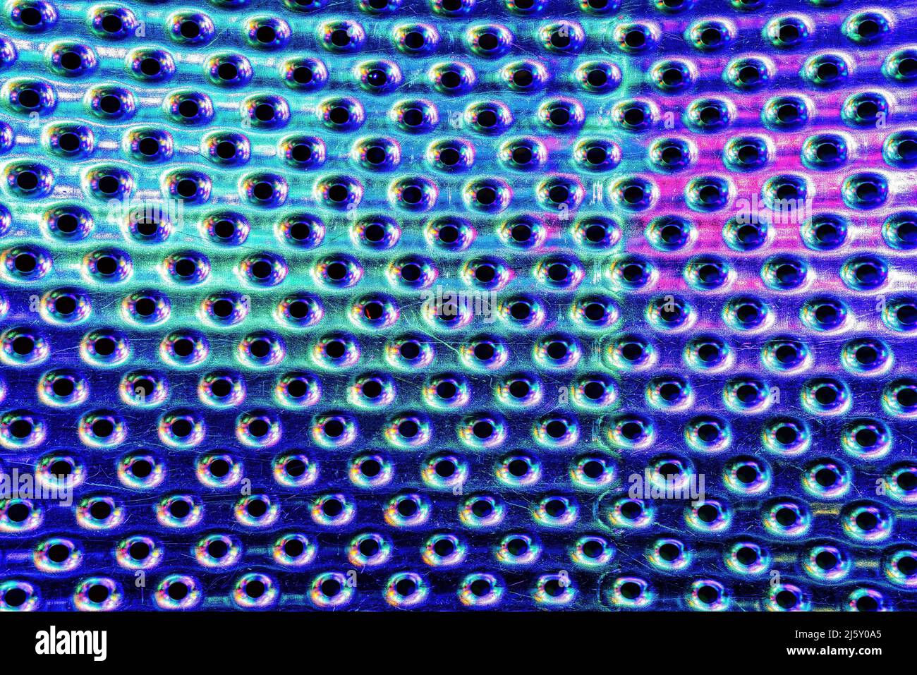 Texture of a stainless steel washing machine drum with holes Stock ...