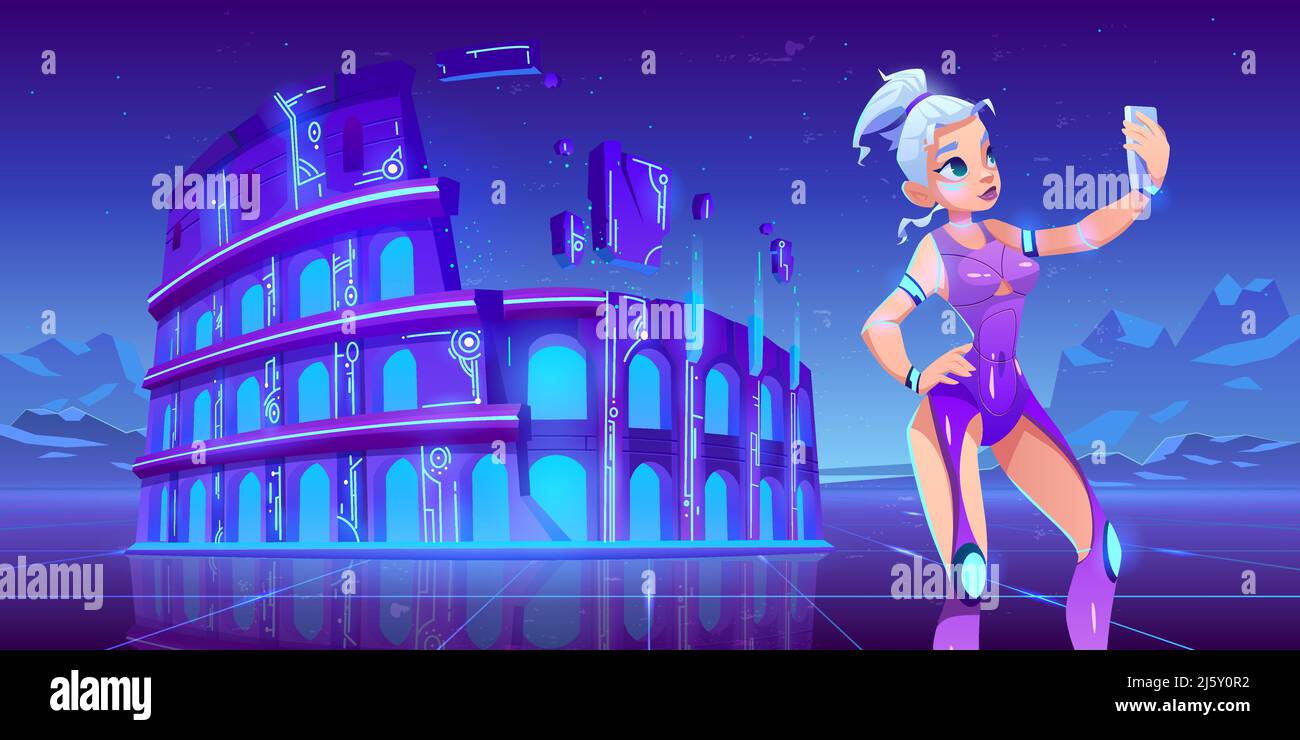 Night photo of colosseum Stock Vector Images - Alamy