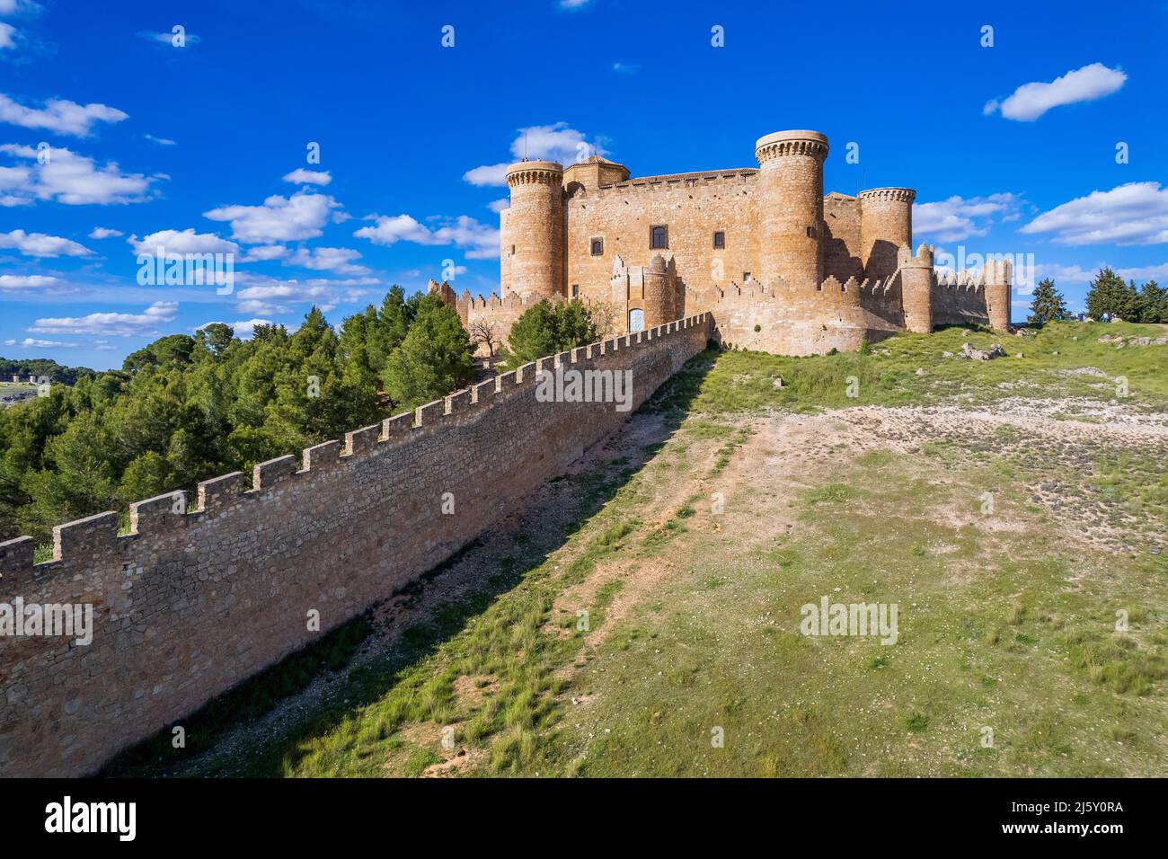 Belmonte Castle, Belmonte, Castilla-La Mancha, Spain Stock Photo - Alamy