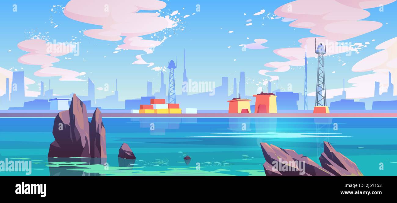 Summer shipyard Stock Vector Images - Alamy