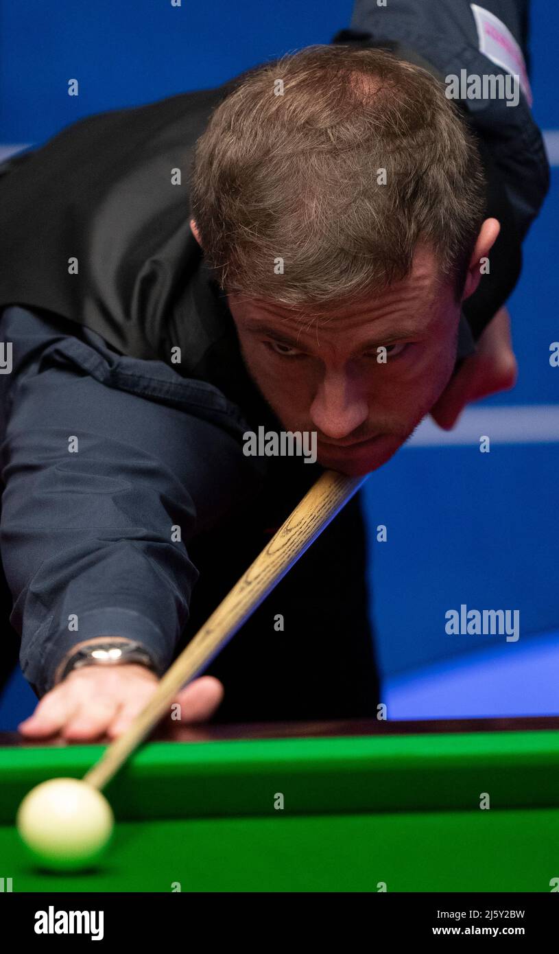 Jack Lisowski during his match against John Higgins during day eleven ...