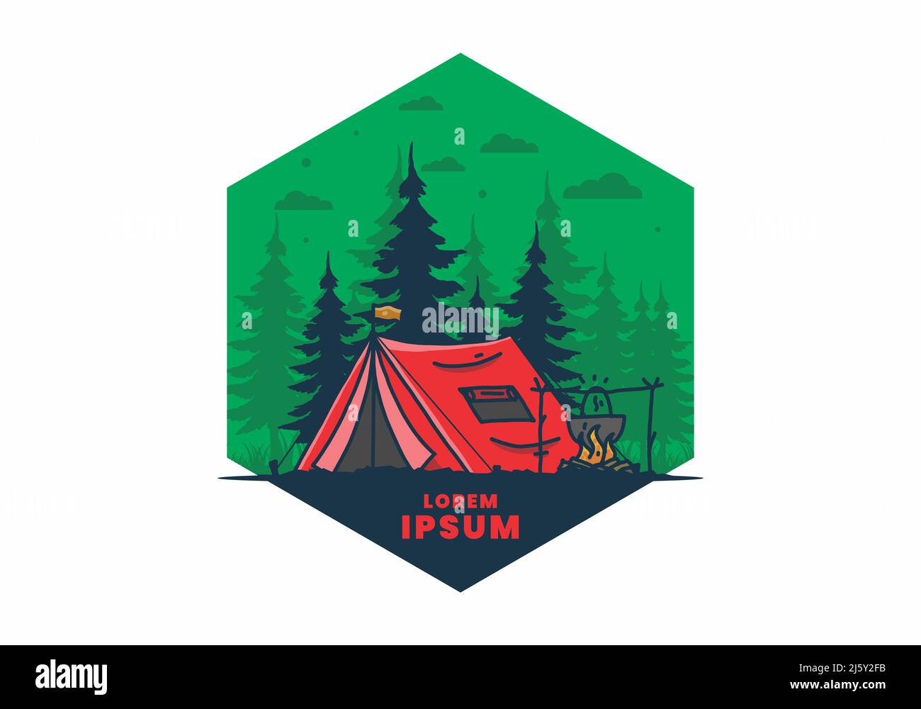 Camping picnic in nature Cut Out Stock Images & Pictures - Alamy