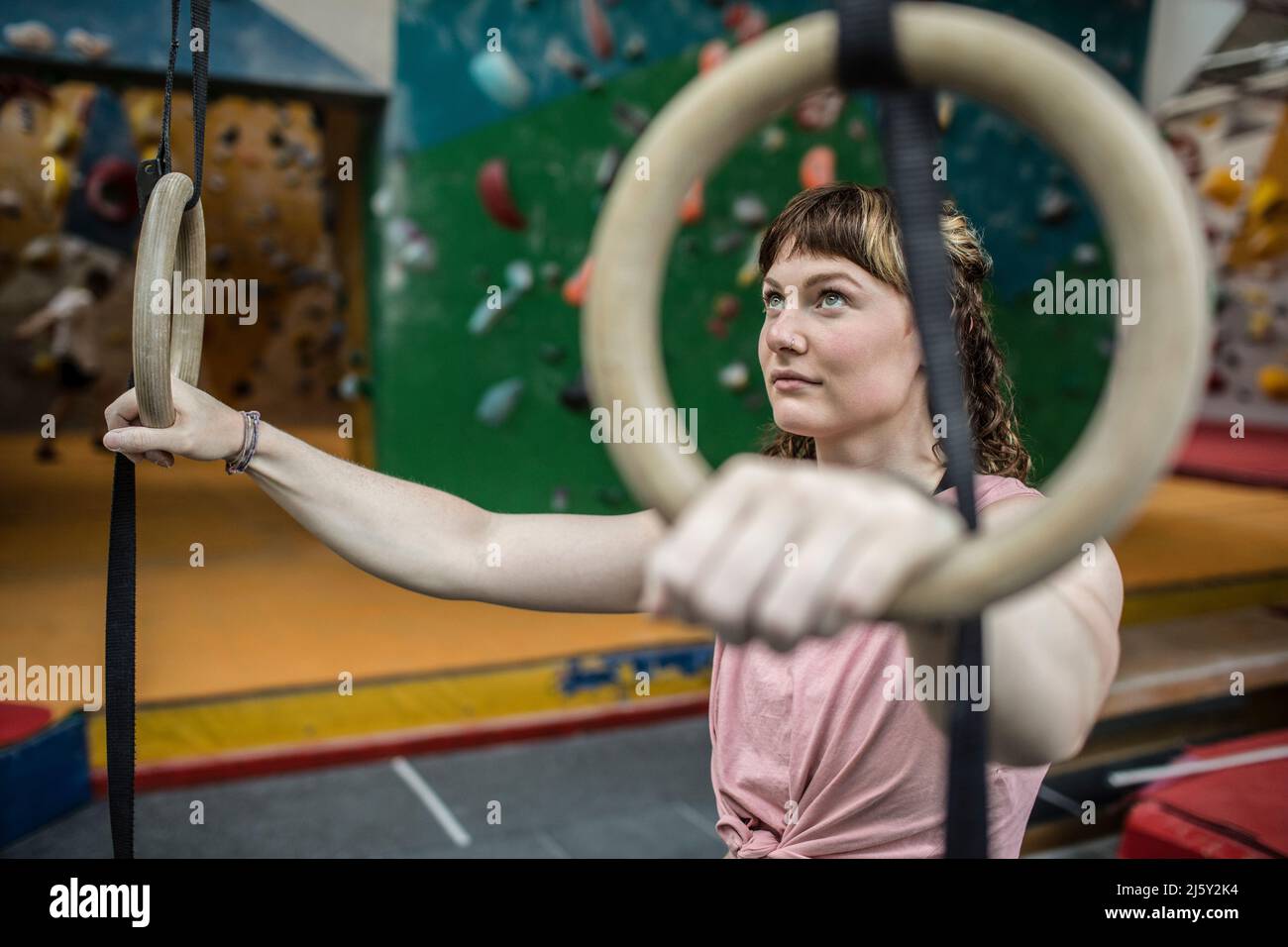 Gymnastics rings hi-res stock photography and images - Alamy