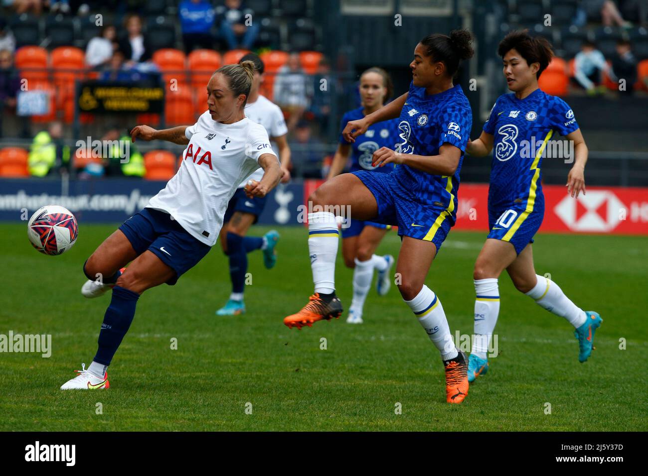 BARNET, ENGLAND - APRIL 24: Kyah Simon of Tottenham Hotspur Women holds ...