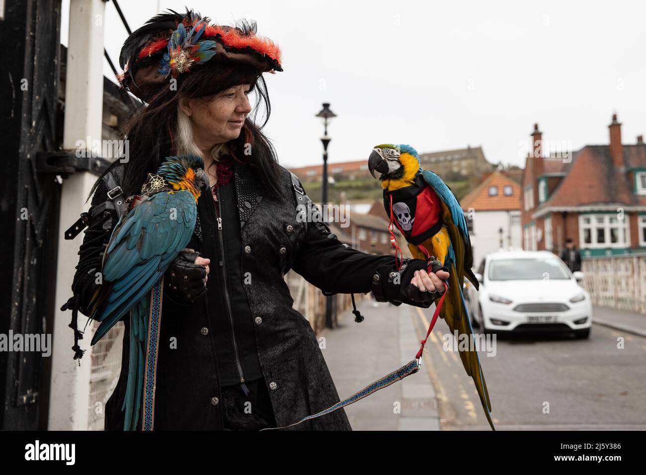 WHITBY, ENGLAND. April 24th 2022. Proprietor of Parrots & Pirates Ltd ...
