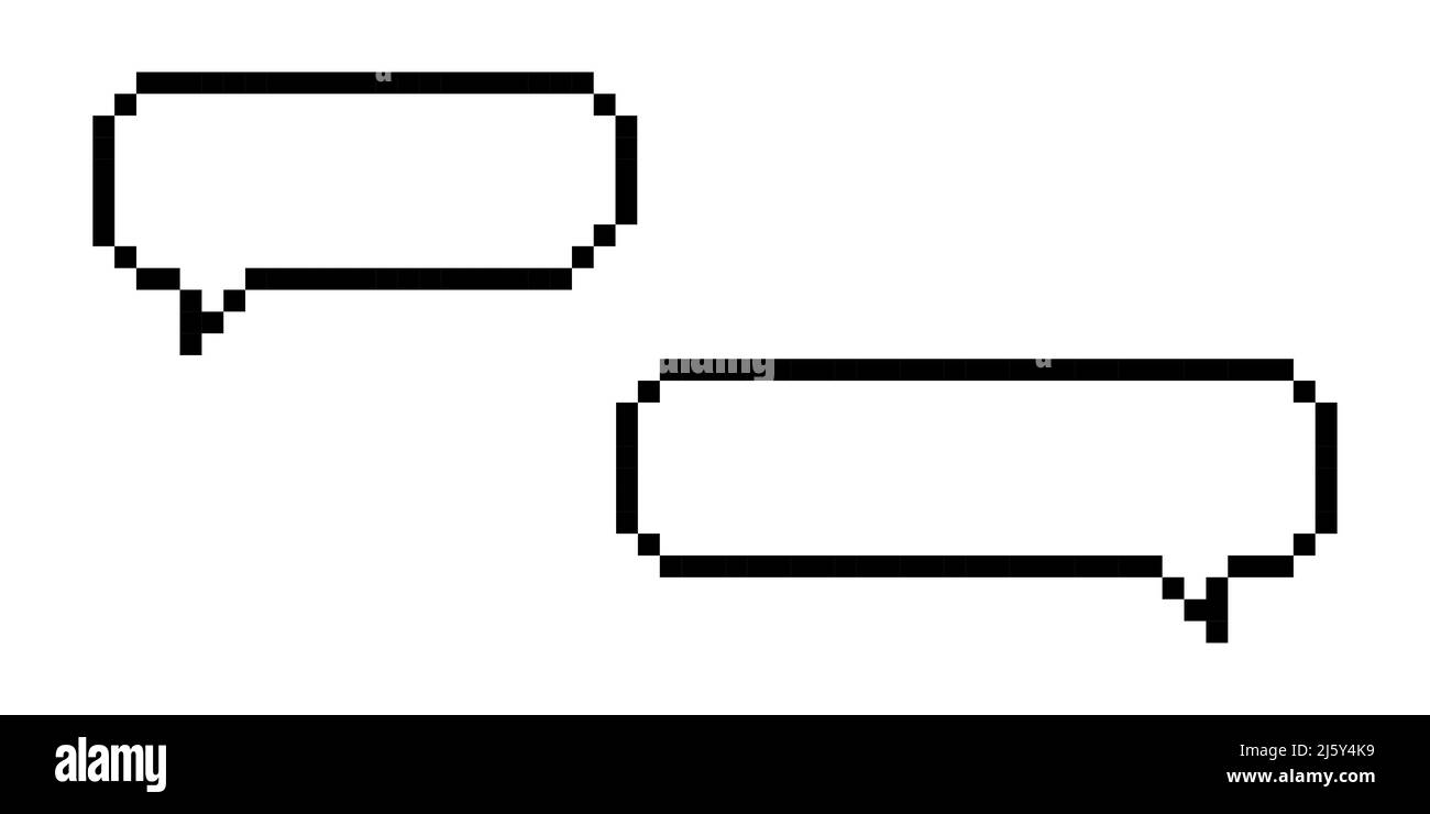 Speech bubble pixel icon simple design Stock Vector Image & Art - Alamy