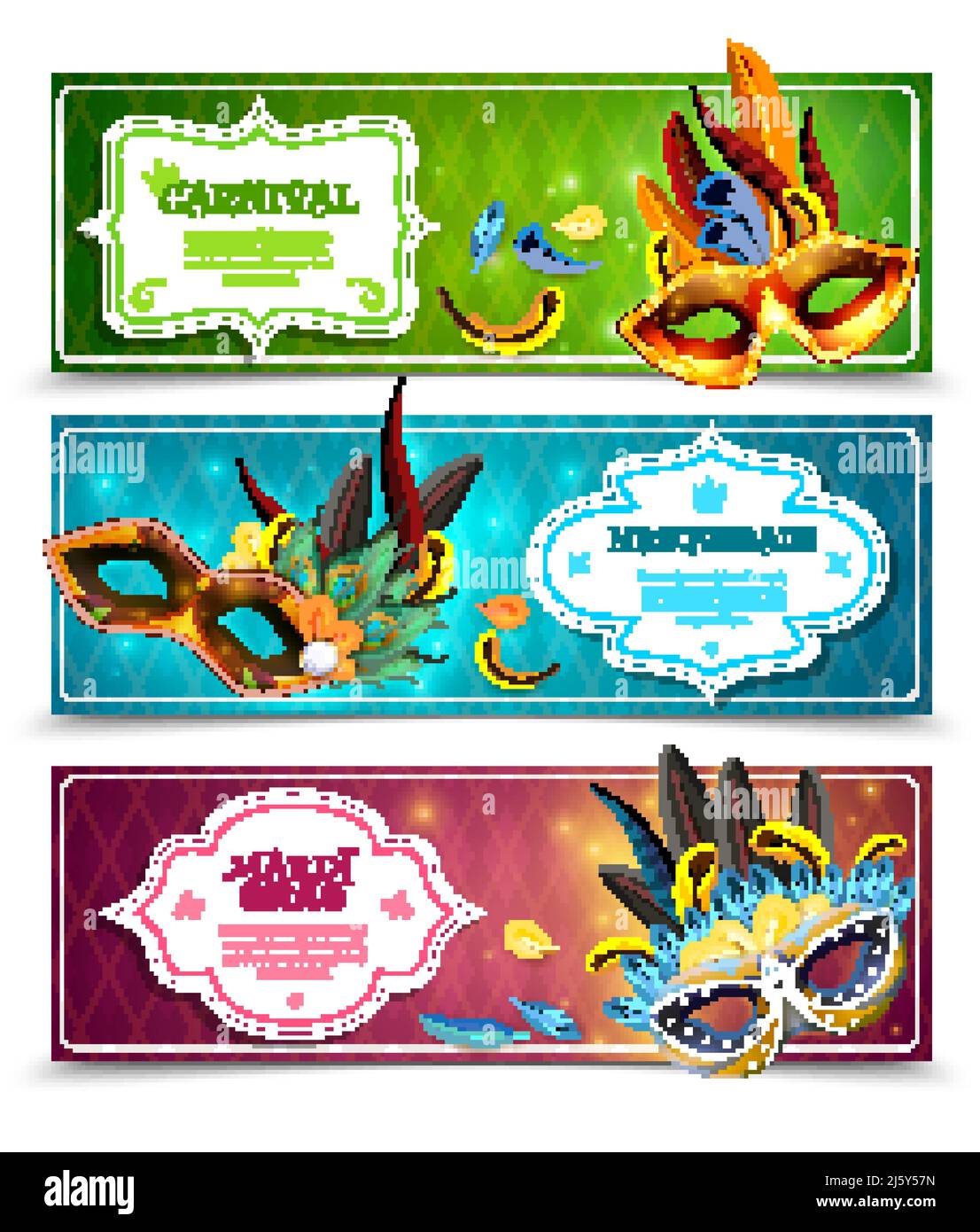 Carnival banner vector masquerade background design layout mask vector ...