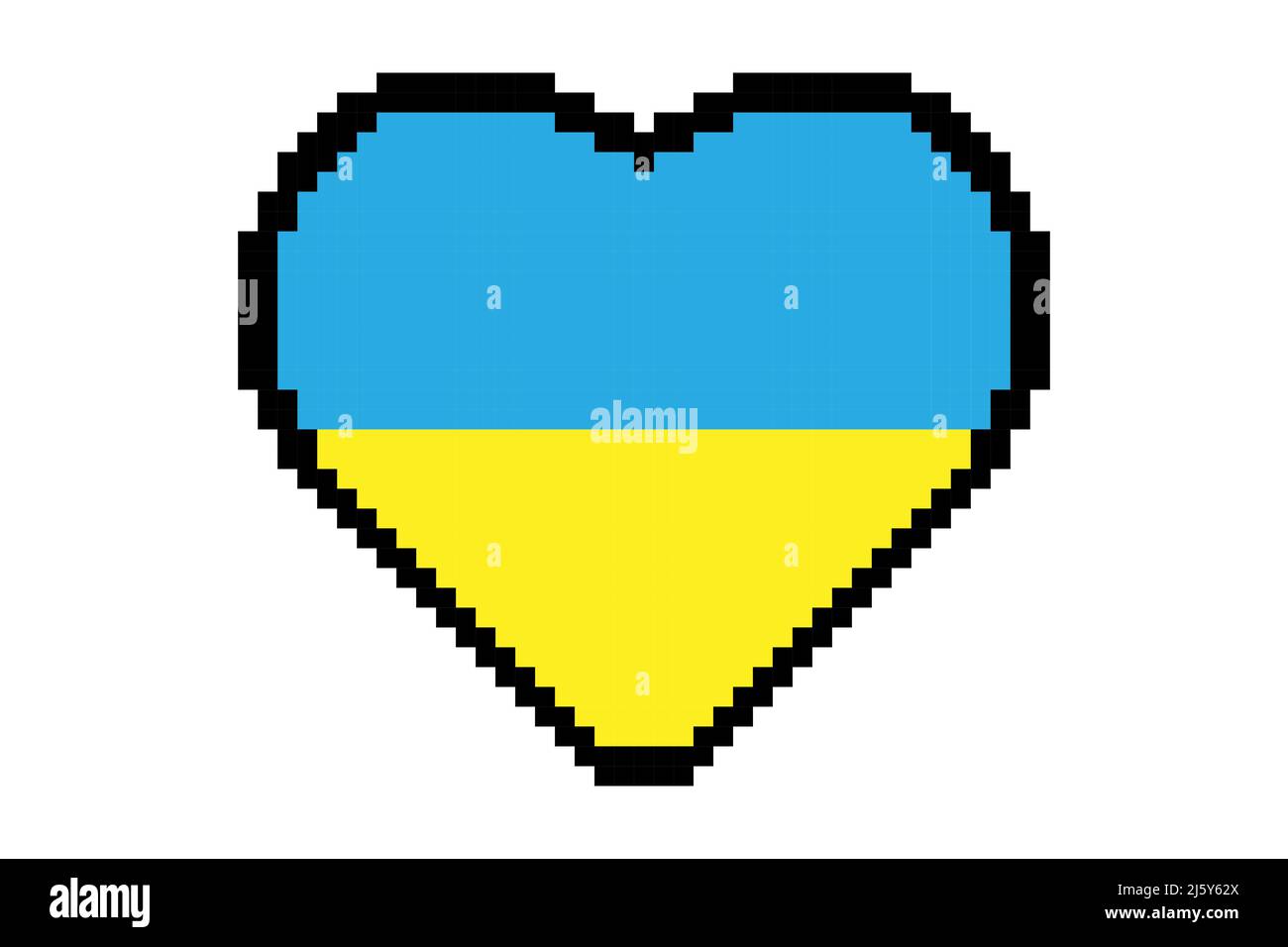 Bit pixel heart love Cut Out Stock Images & Pictures - Alamy