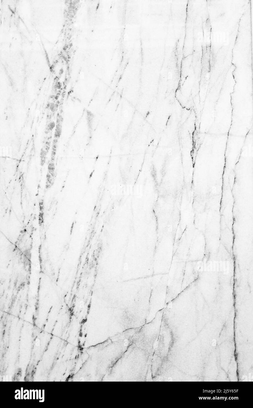 Natural white marble with gray veins pattern, close up photo, front ...