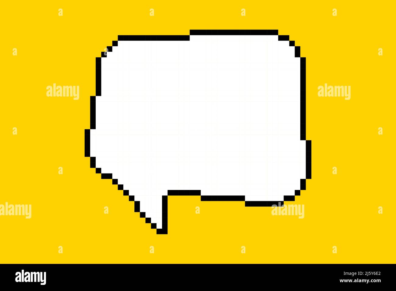 Pixel art white speech hi-res stock photography and images - Alamy