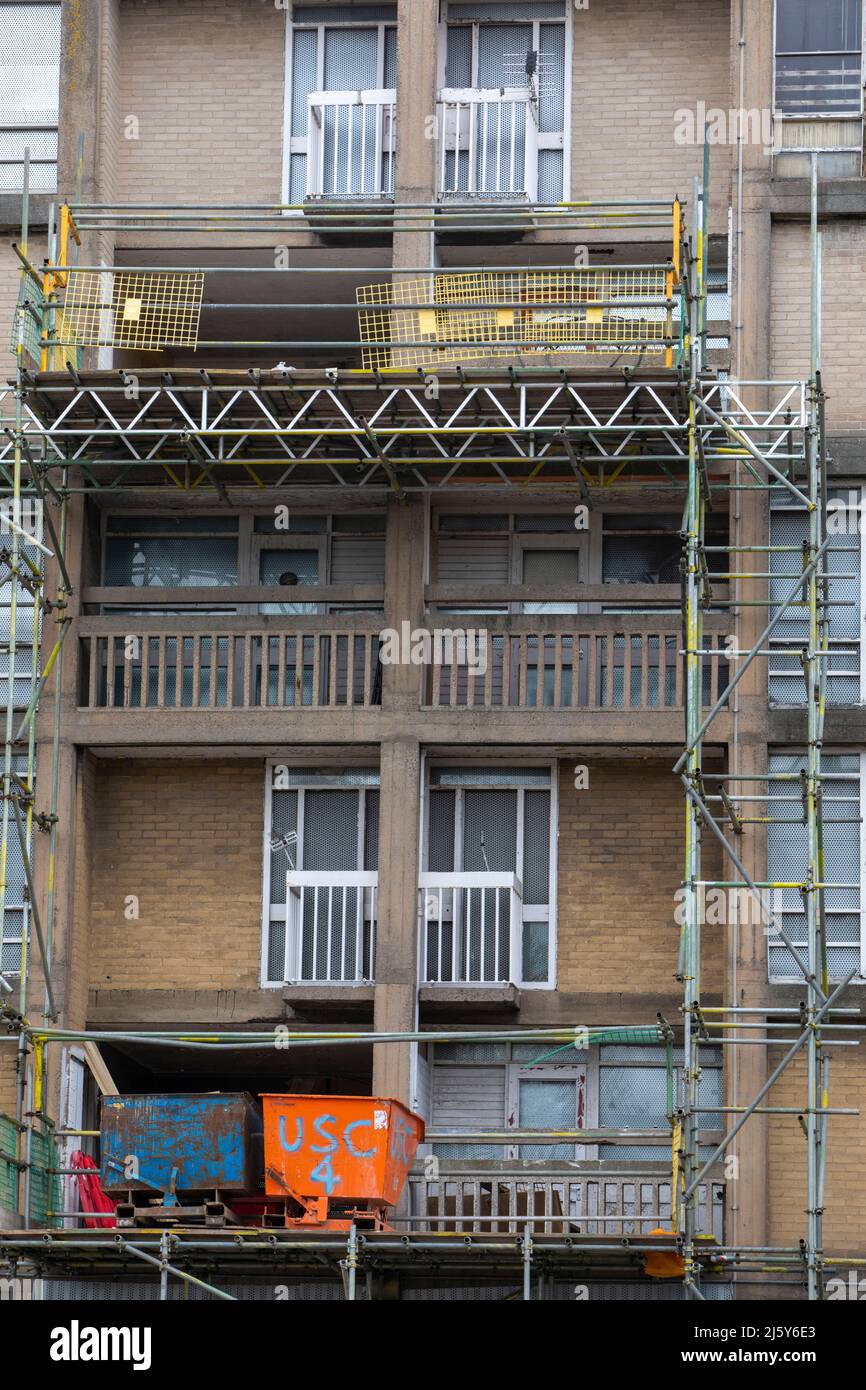 Hyde Park Flats, some of which are still under renovation, Sheffield ...
