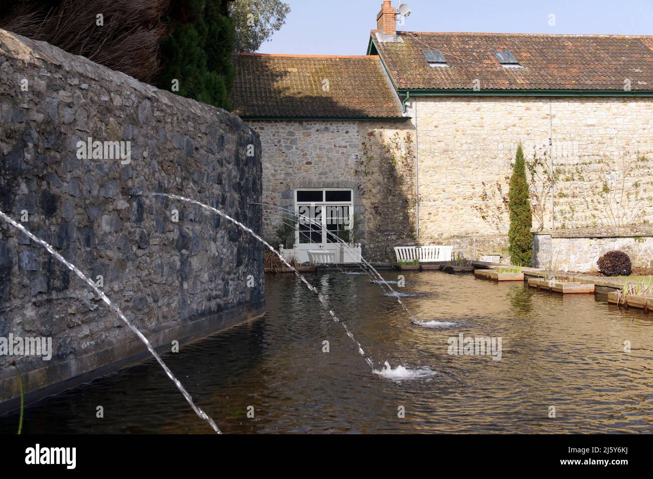 The Italian Garden and water feature at St Fagans National Museum of ...