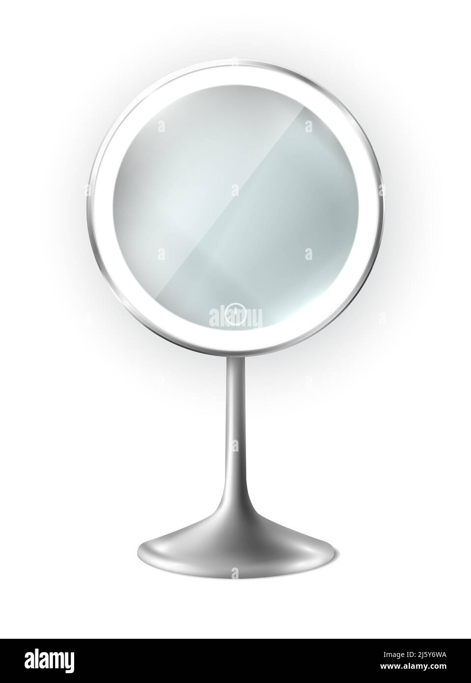 3d realistic vector icon. Fashion table beauty make up mirror with ...