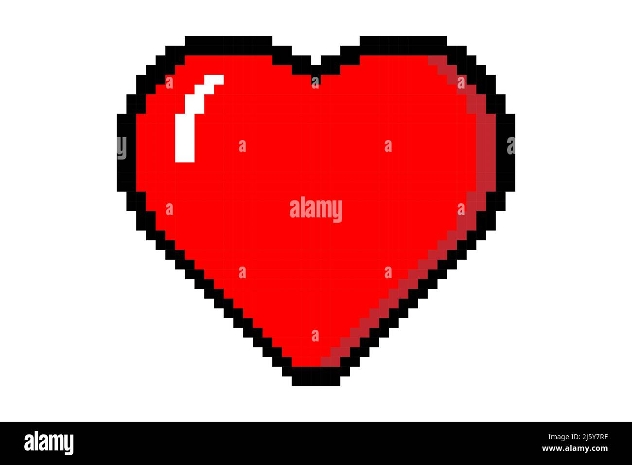 Pixel heart icon simple design Stock Vector Image & Art - Alamy