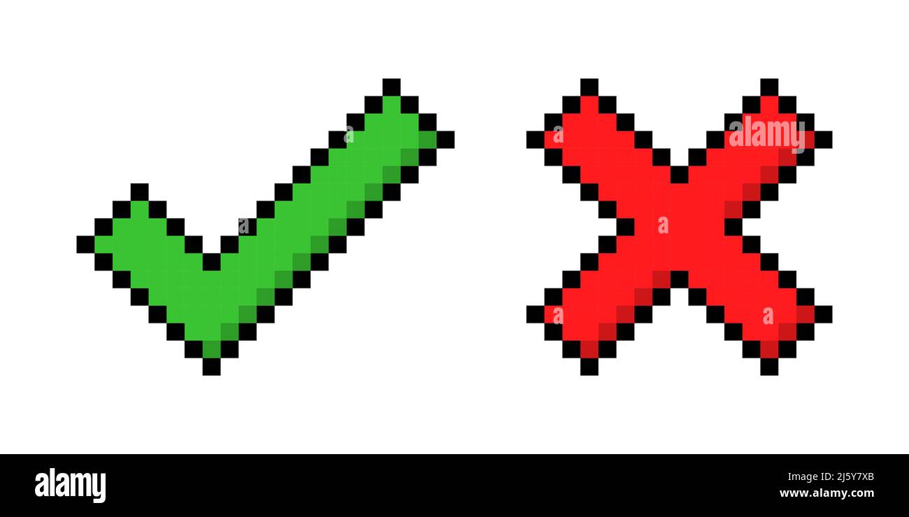 Pixel game button set Stock Vector Images - Alamy