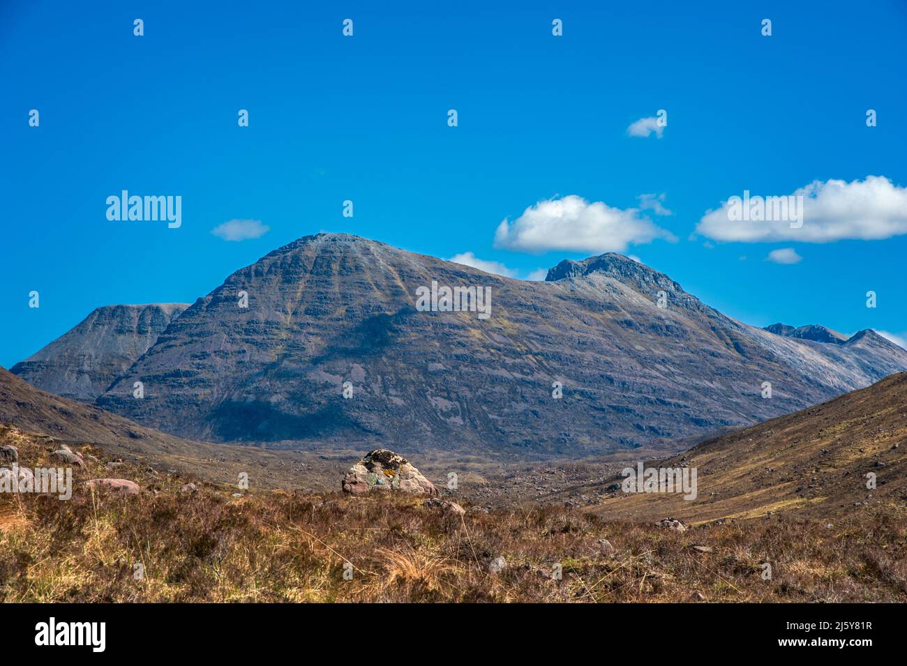 Ben Eighe from the path round Liathach, Torridon Scotland Stock Photo ...