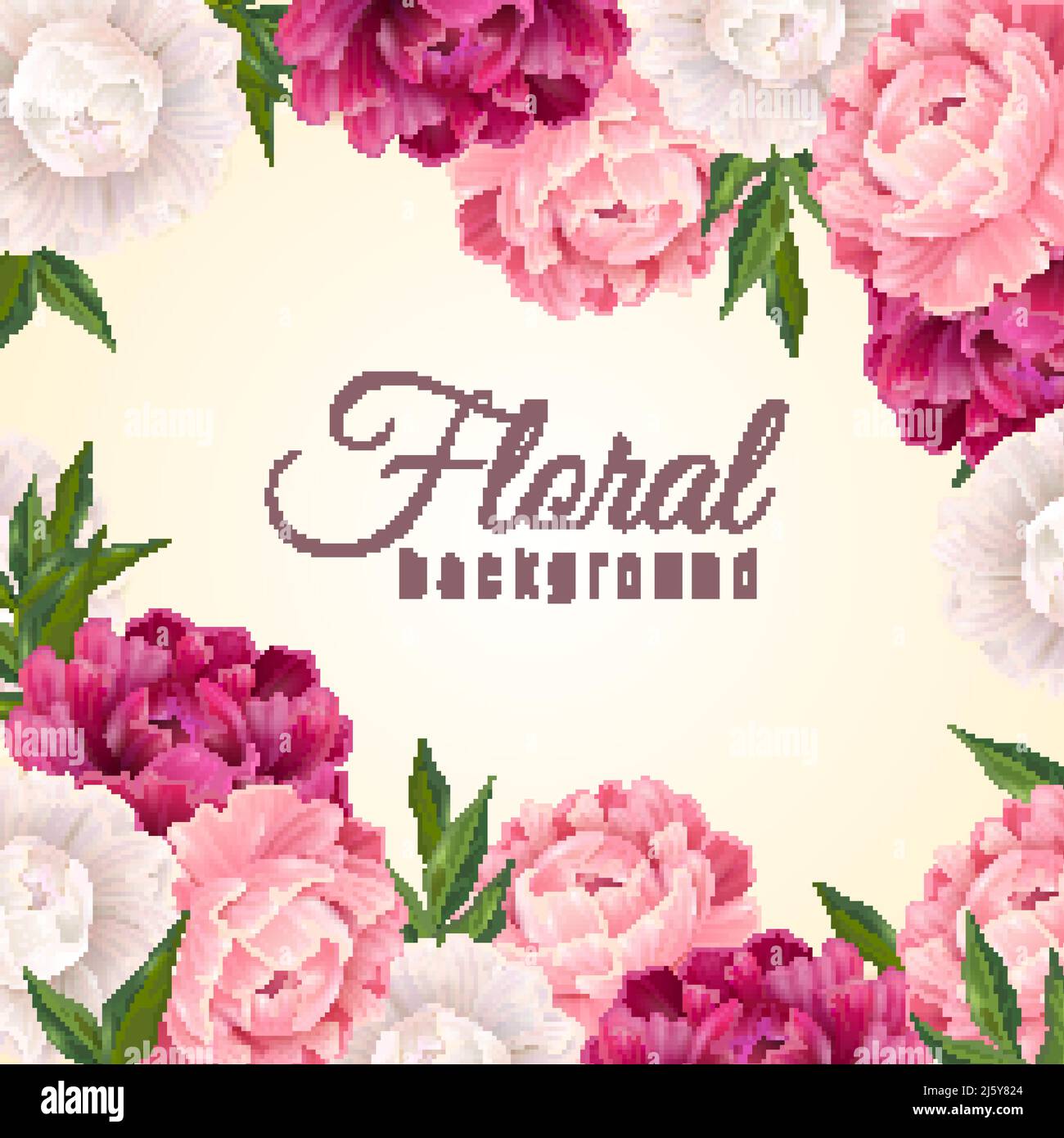 Growing peonies Stock Vector Images - Alamy