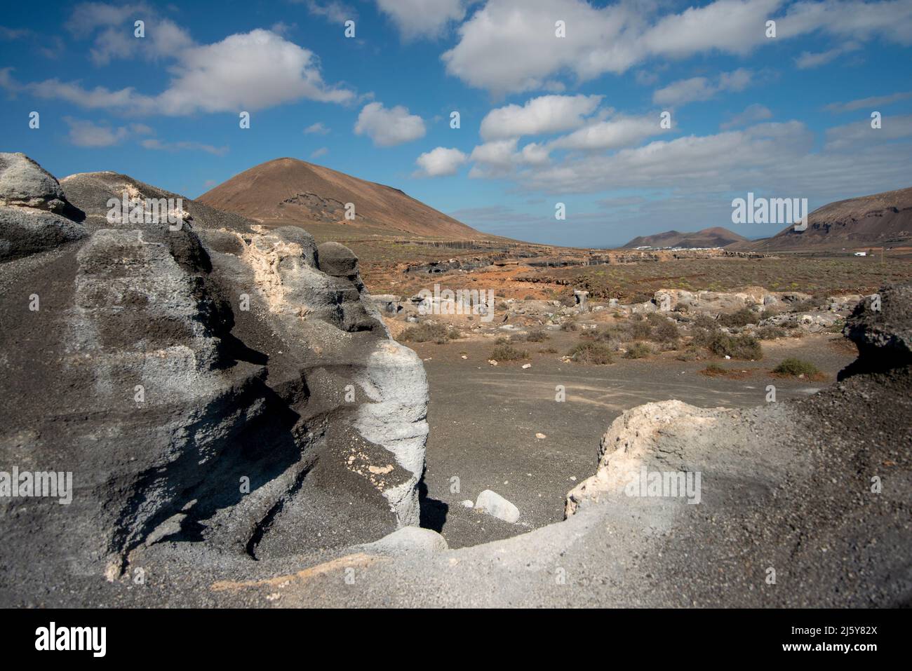 Rock formations remain after the erosion made by wind has taken some ...