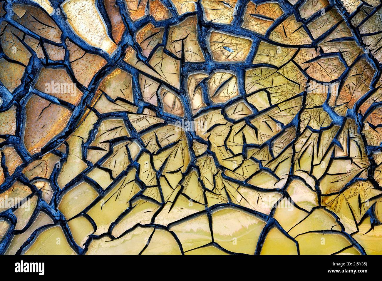 Full frame abstract background of textured earth with dried ground and ...