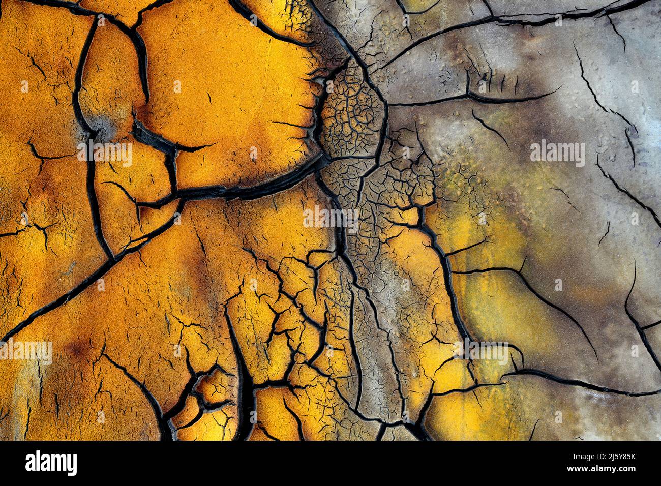 Full frame abstract background of textured earth with dried ground and ...