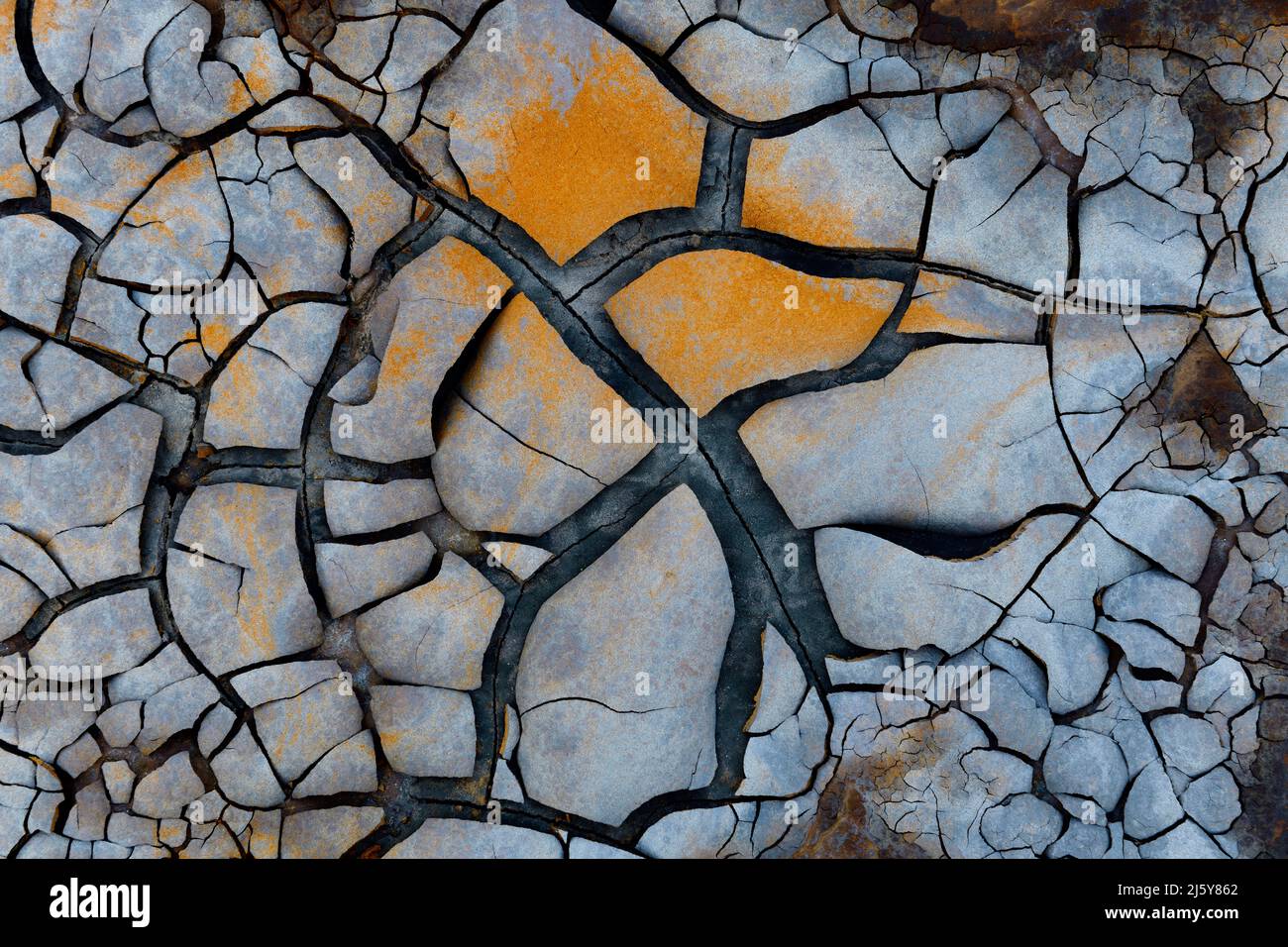 Full frame abstract background of textured earth with dried ground and ...