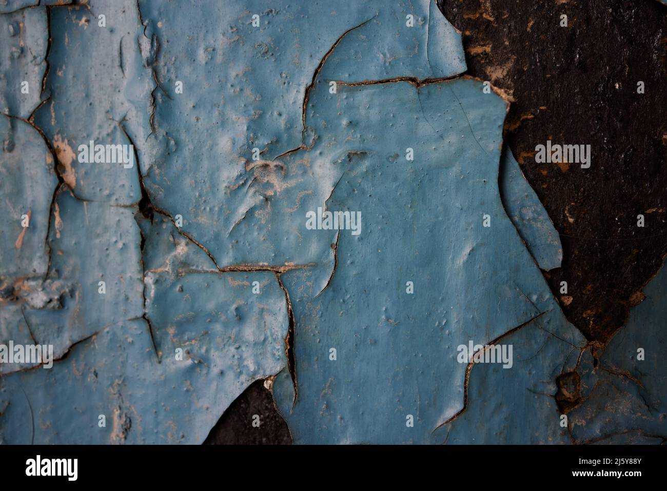 Texture of rusty iron with blue background. The metal surface rusted ...