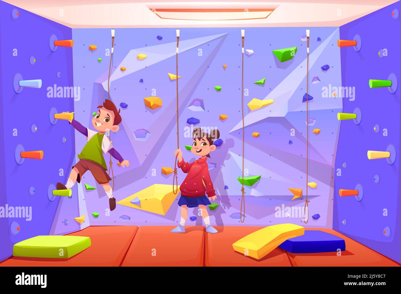 Indoor Rock Climbing Wall Clipart