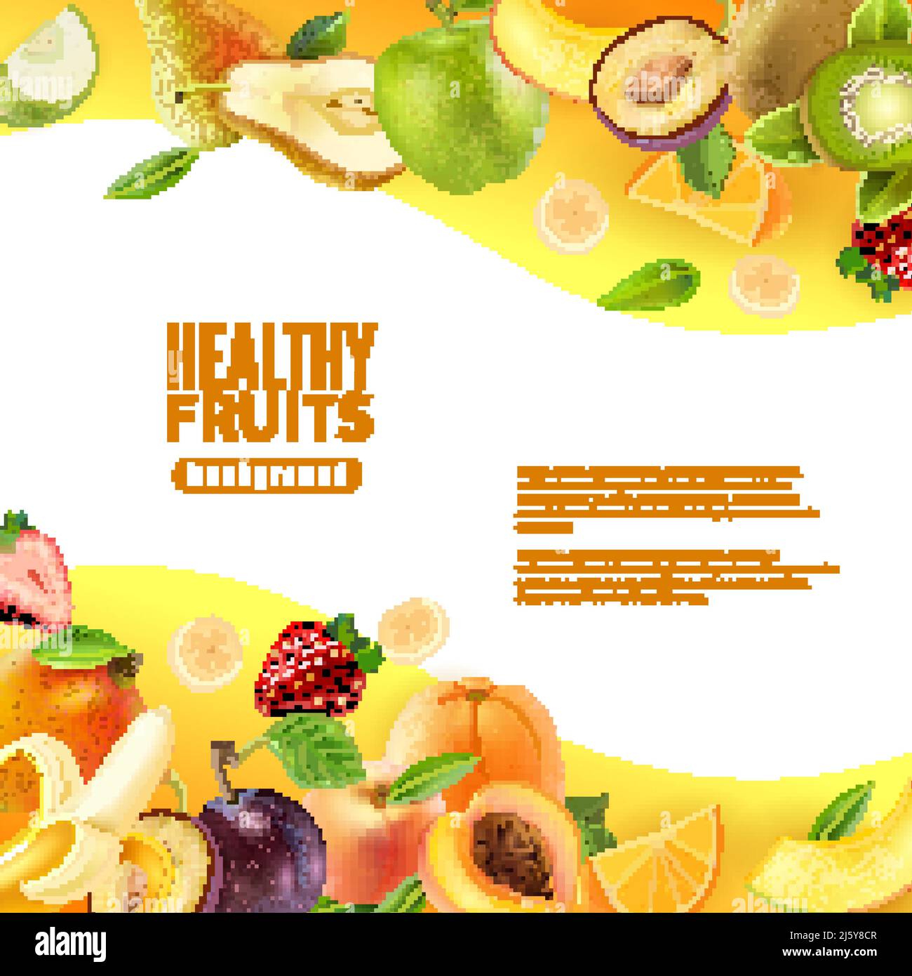 Healthy fresh natural organic fruits diet colorful background banner ...