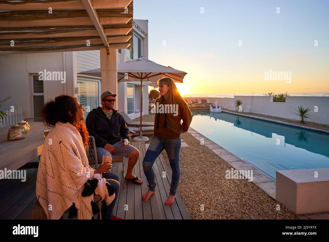 Poolside activities hi-res stock photography and images - Alamy