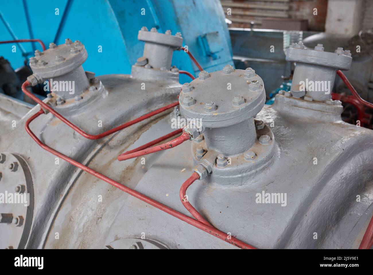 Industrial compressor refrigeration station at manufacturing factory ...