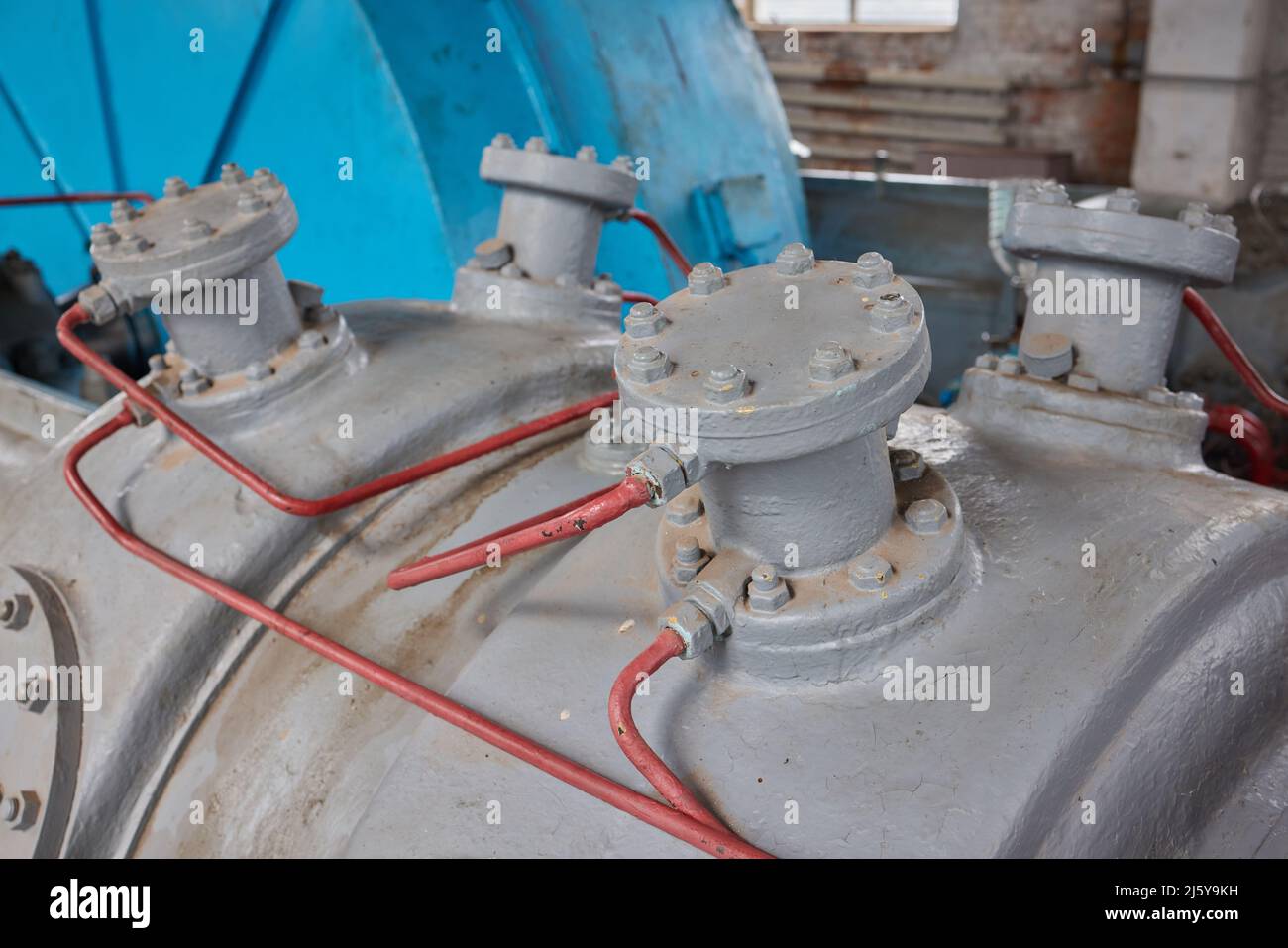 Industrial compressor refrigeration station at manufacturing factory ...