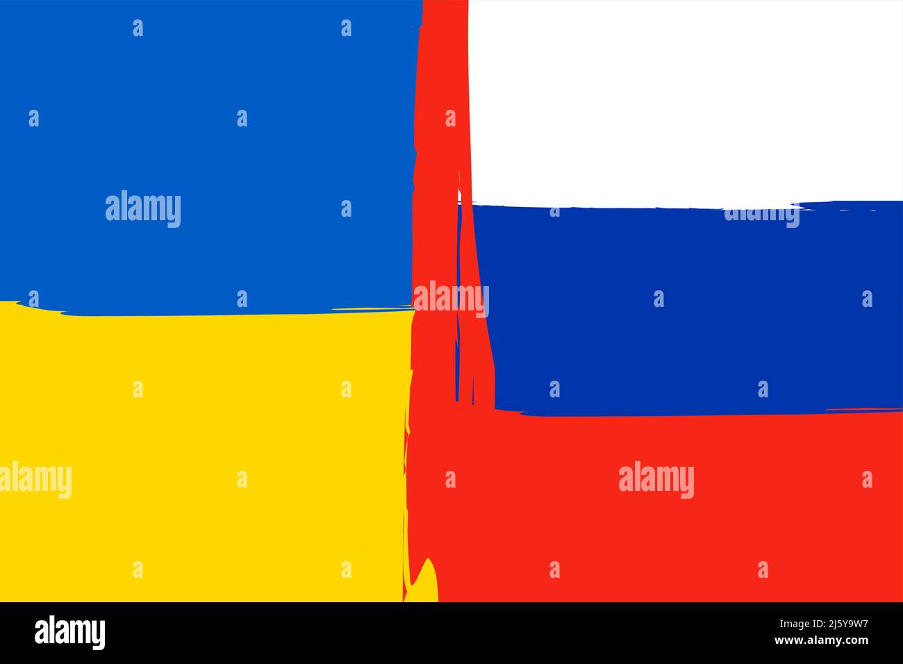 Ukraine and Russia flags background Stock Vector Image & Art - Alamy