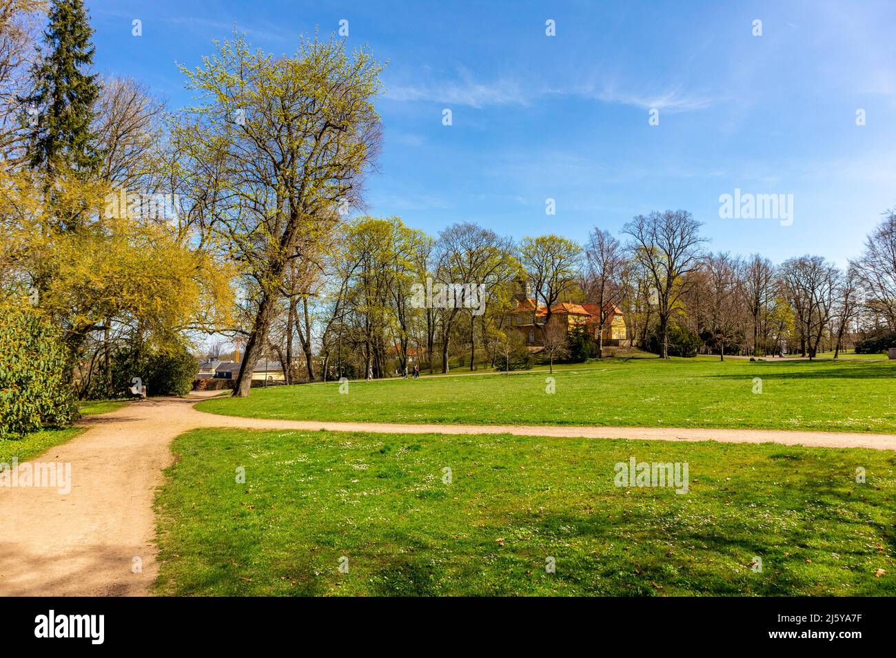 Cosy day in the park landscape in Gotha - Thuringia - Germany Stock ...