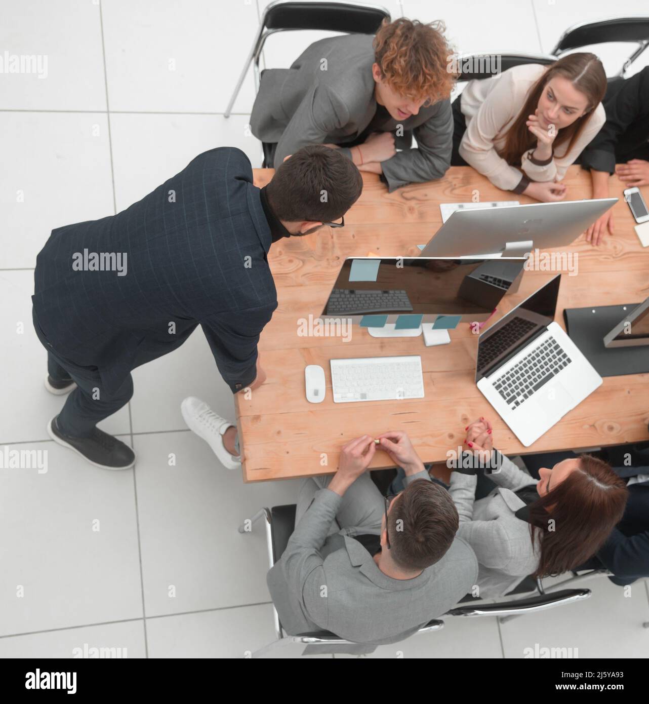 top view. project Manager at a meeting with the business team. concept ...