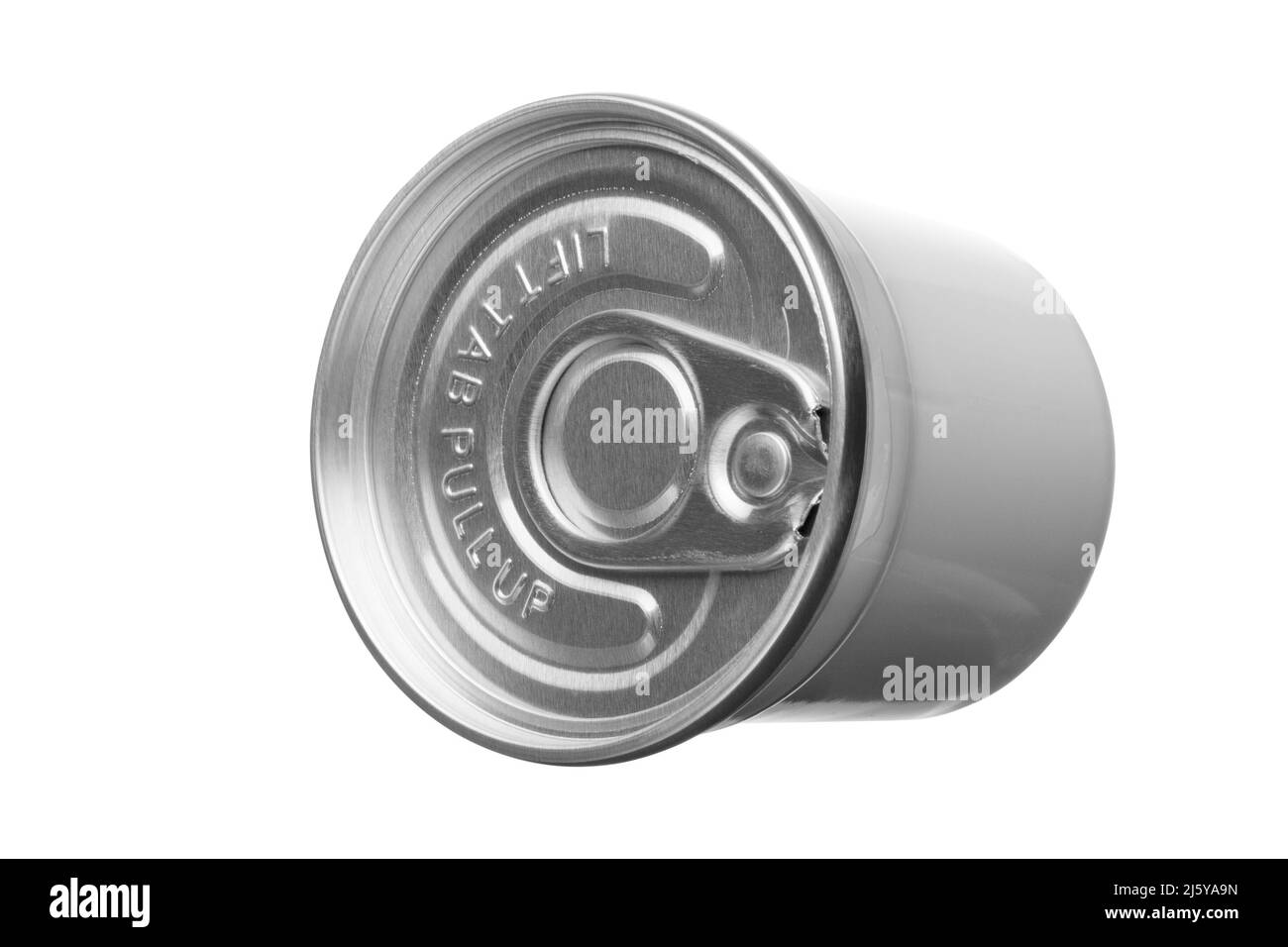 white cream or face mask in transparent package with metal tin lid ...