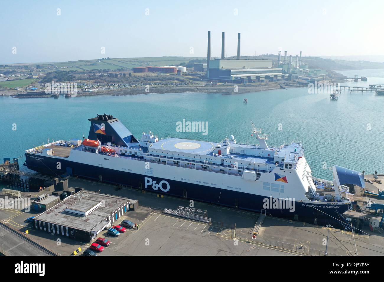 File photo dated 26/03/2022 of P&O Ferries operated European Causeway ...