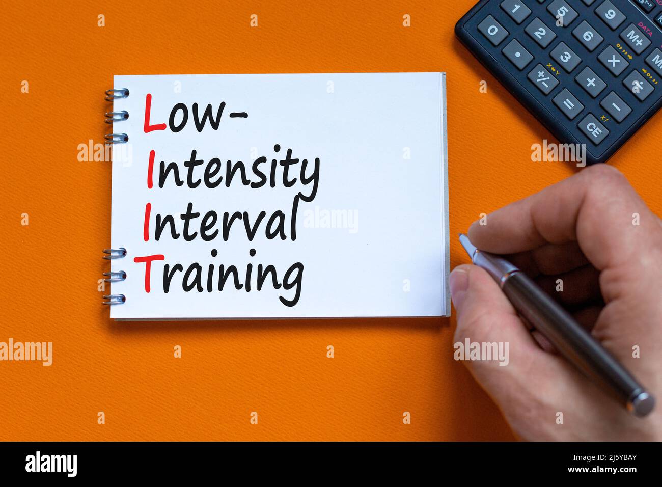 LIIT low-intensity interval training symbol. Concept words LIIT low ...