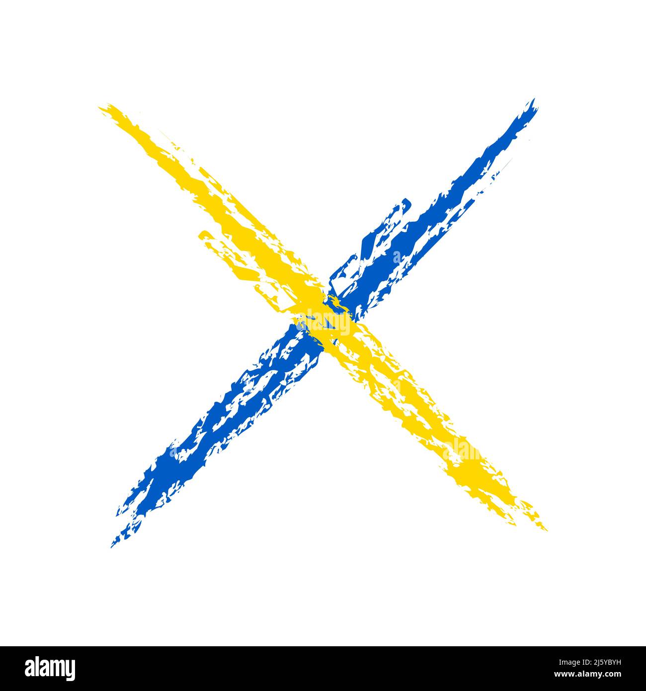 Cross in Ukraine colours. No war, stop war icon Stock Vector Image ...