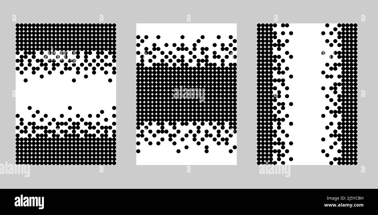 Pixel halftone background set simple design Stock Vector Image & Art ...