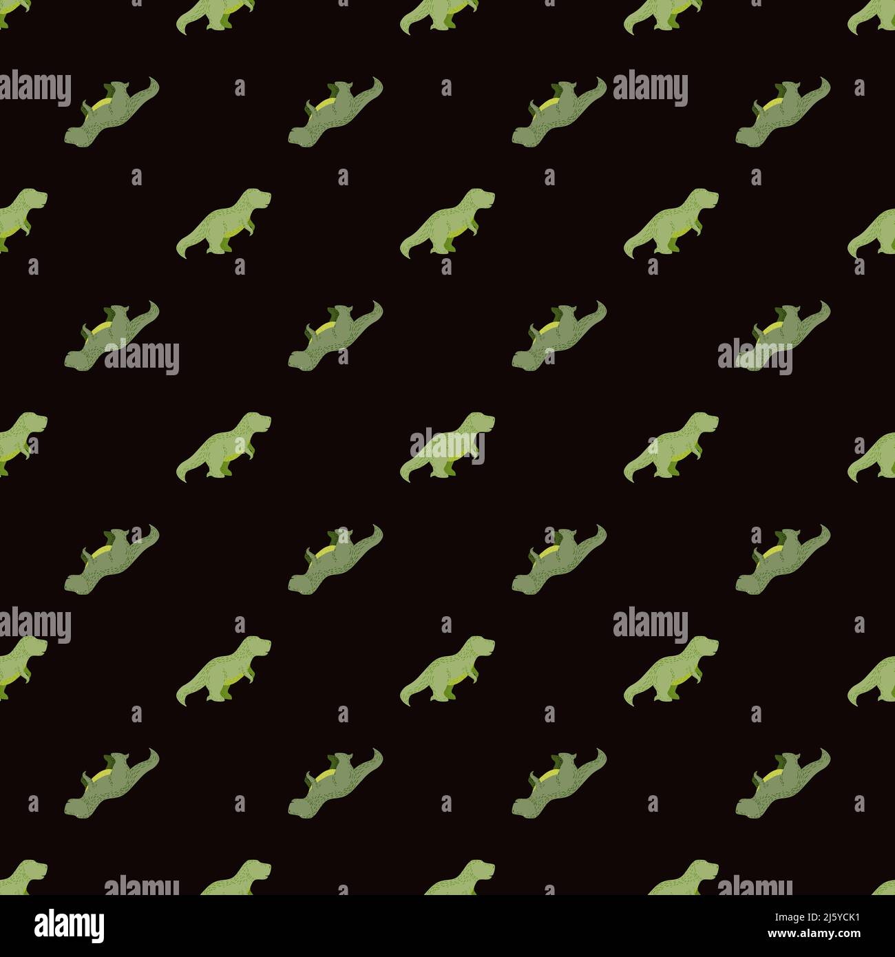 Seamless pattern cute T-Rex dino. Background of funny dinosaurs in ...