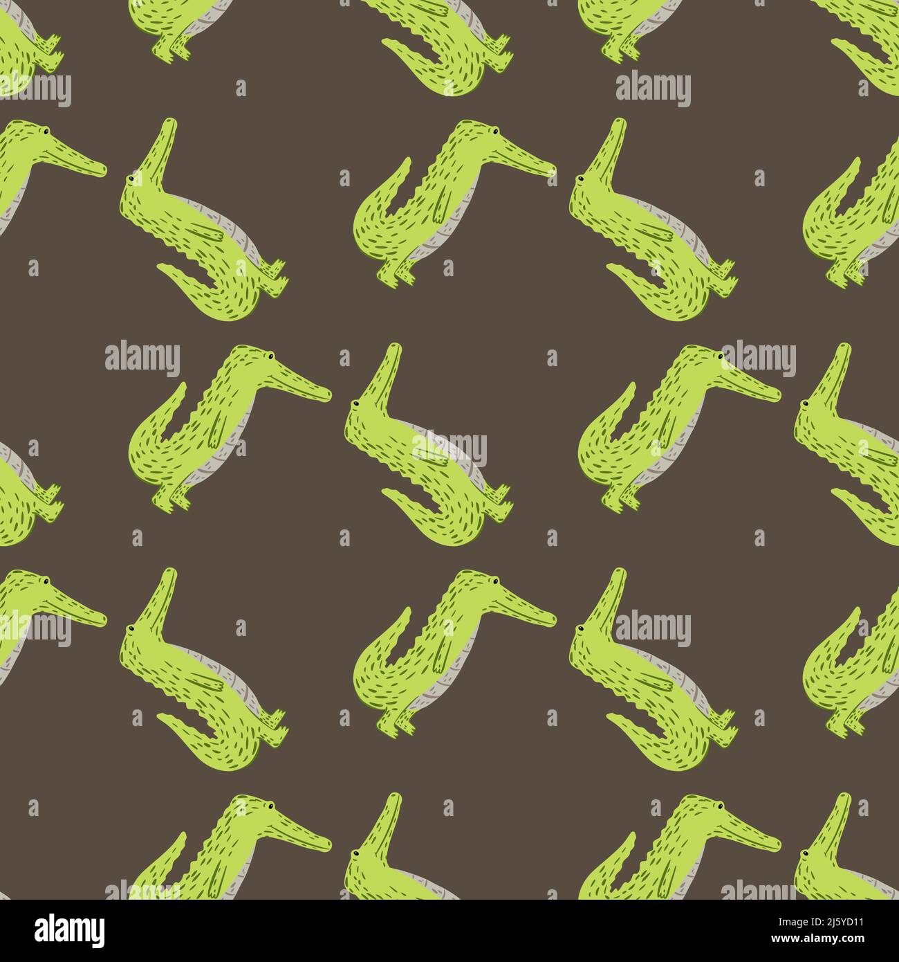Cute crocodile seamless pattern. Background with funny alligator in ...