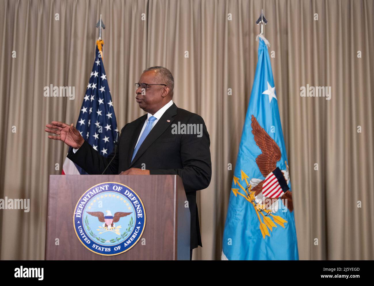 Ramstein, Germany. 26th Apr, 2022. Lloyd Austin, U.S. Secretary of ...