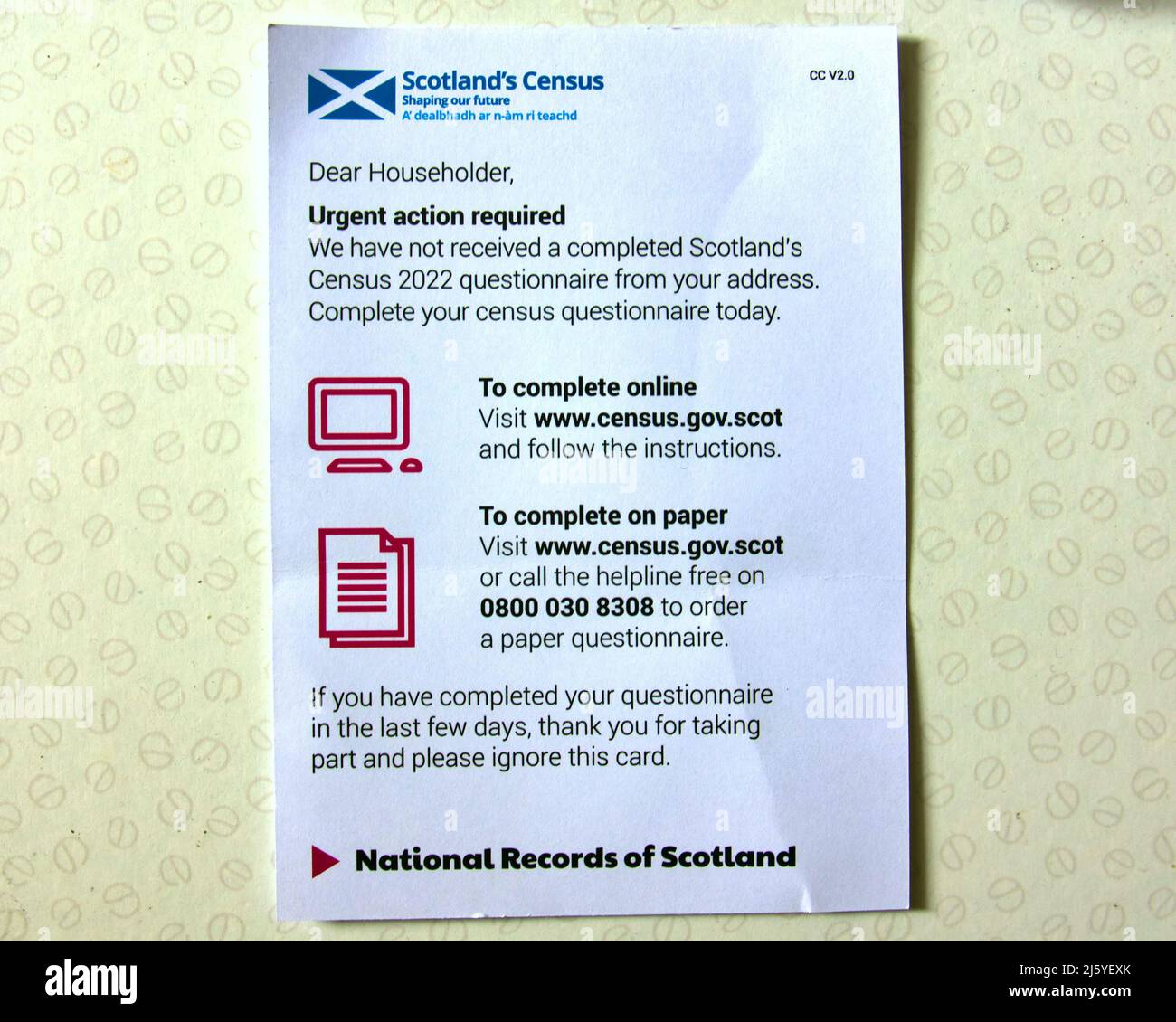 Scotlands census 2022 hi-res stock photography and images - Alamy