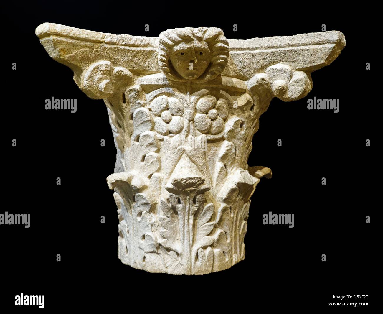 Corinthian capital Roman, Mid 2nd century white limestone Cordoba ...