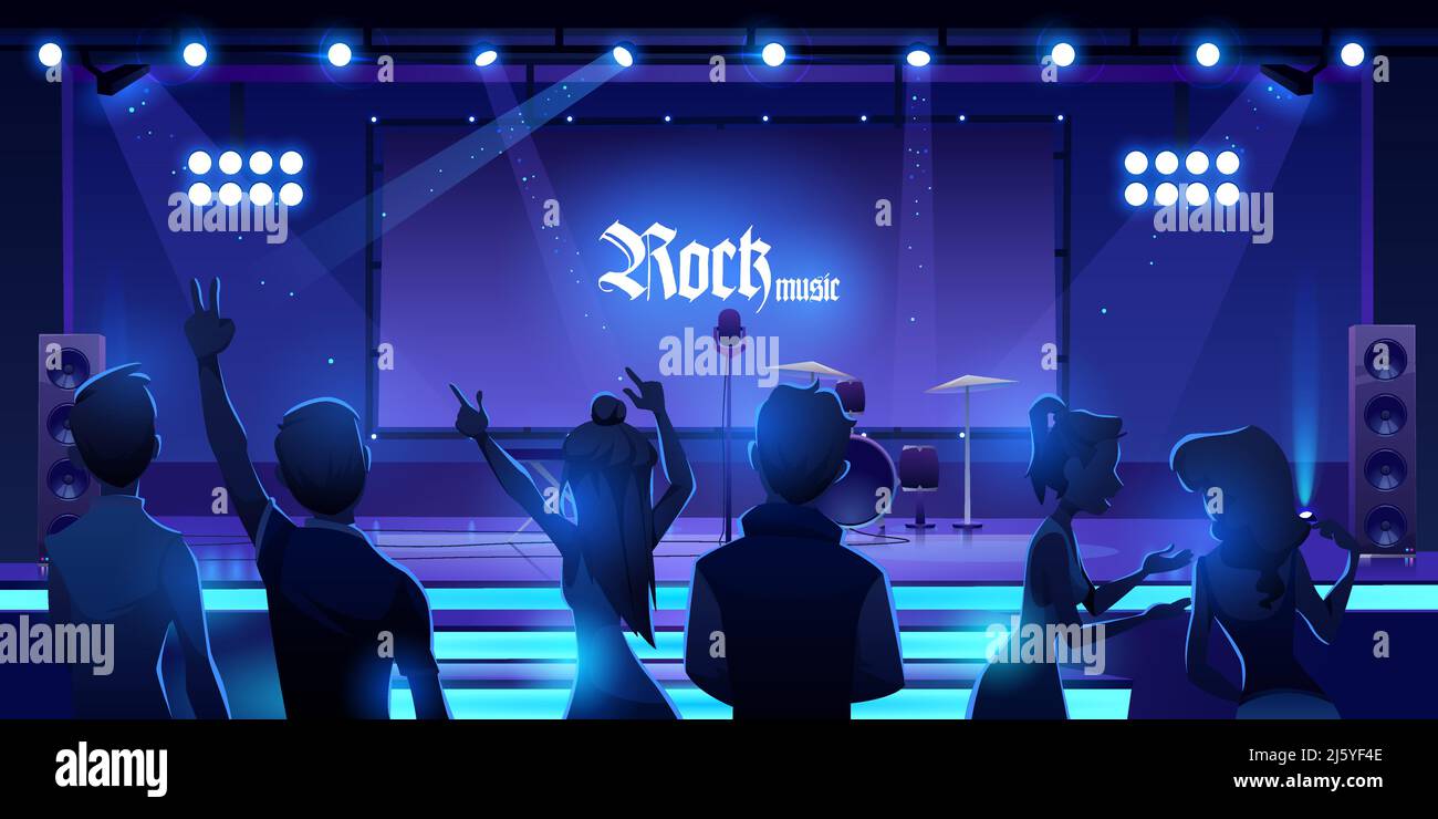 People concert waiting show Stock Vector Images - Alamy