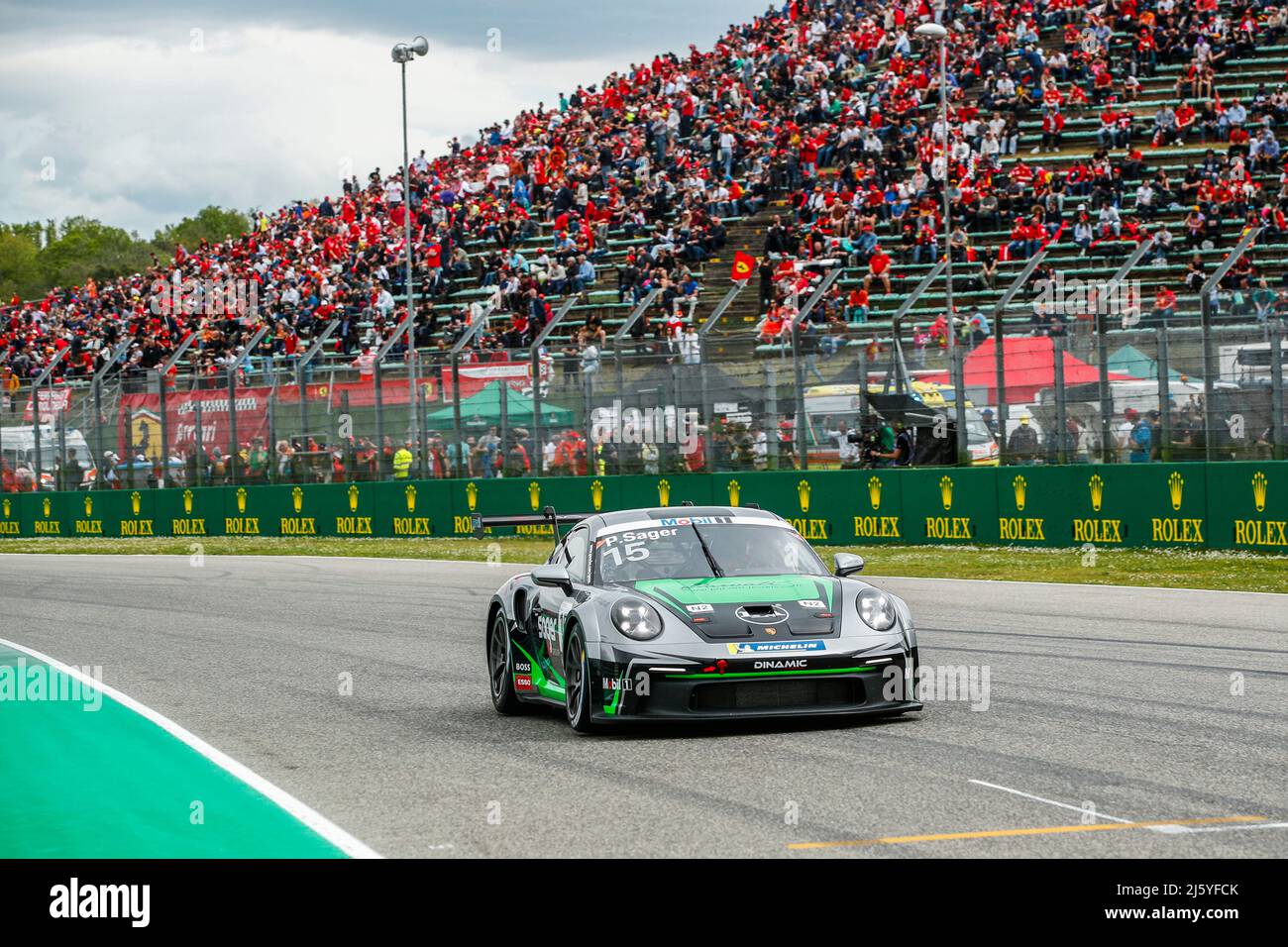 Imola, Italy. 23rd Apr, 2022. #15 Philipp Sager (A, Dinamic Motorsport ...