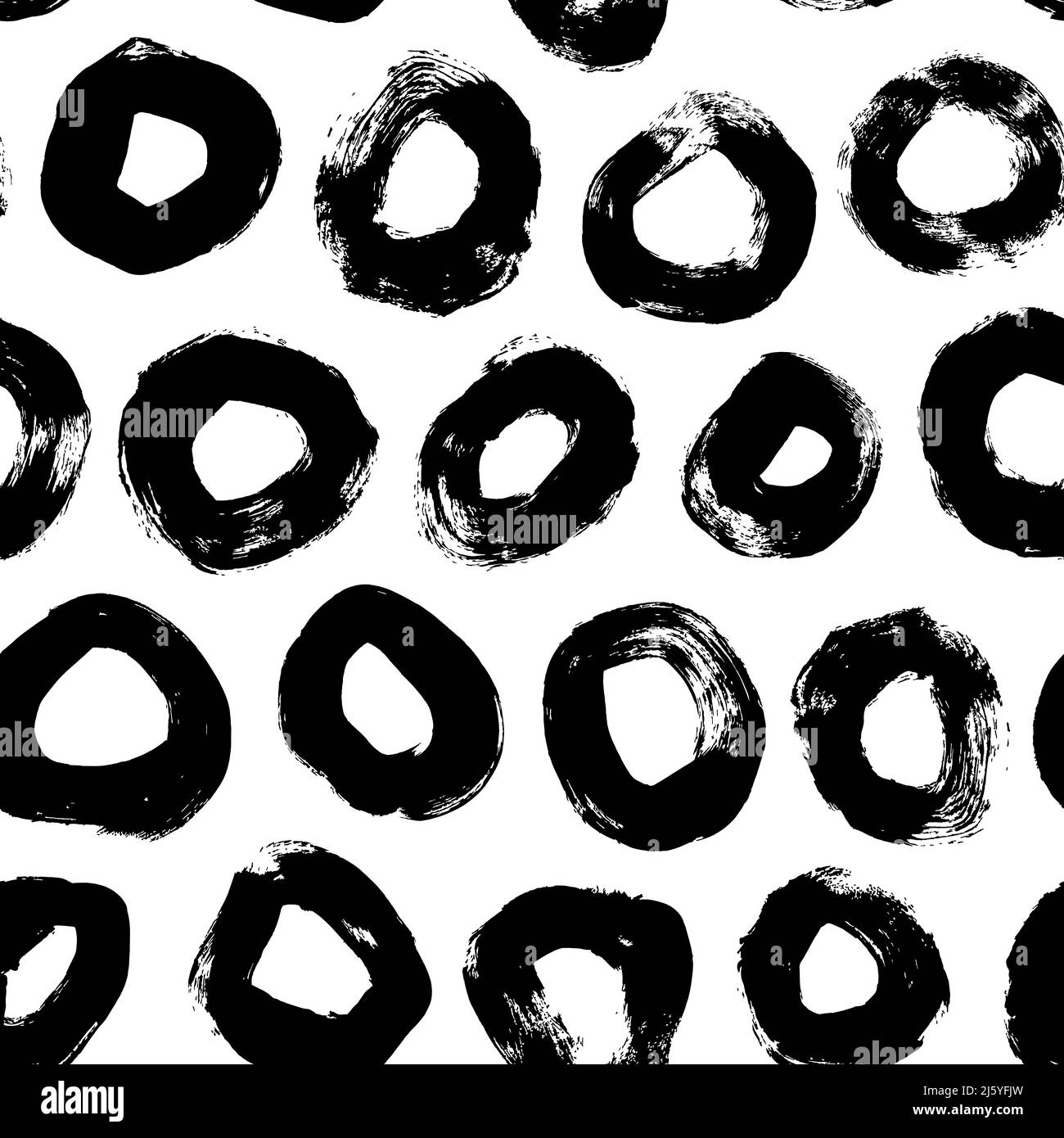 Hand drawn grunge circles vector seamless pattern Stock Vector Image ...