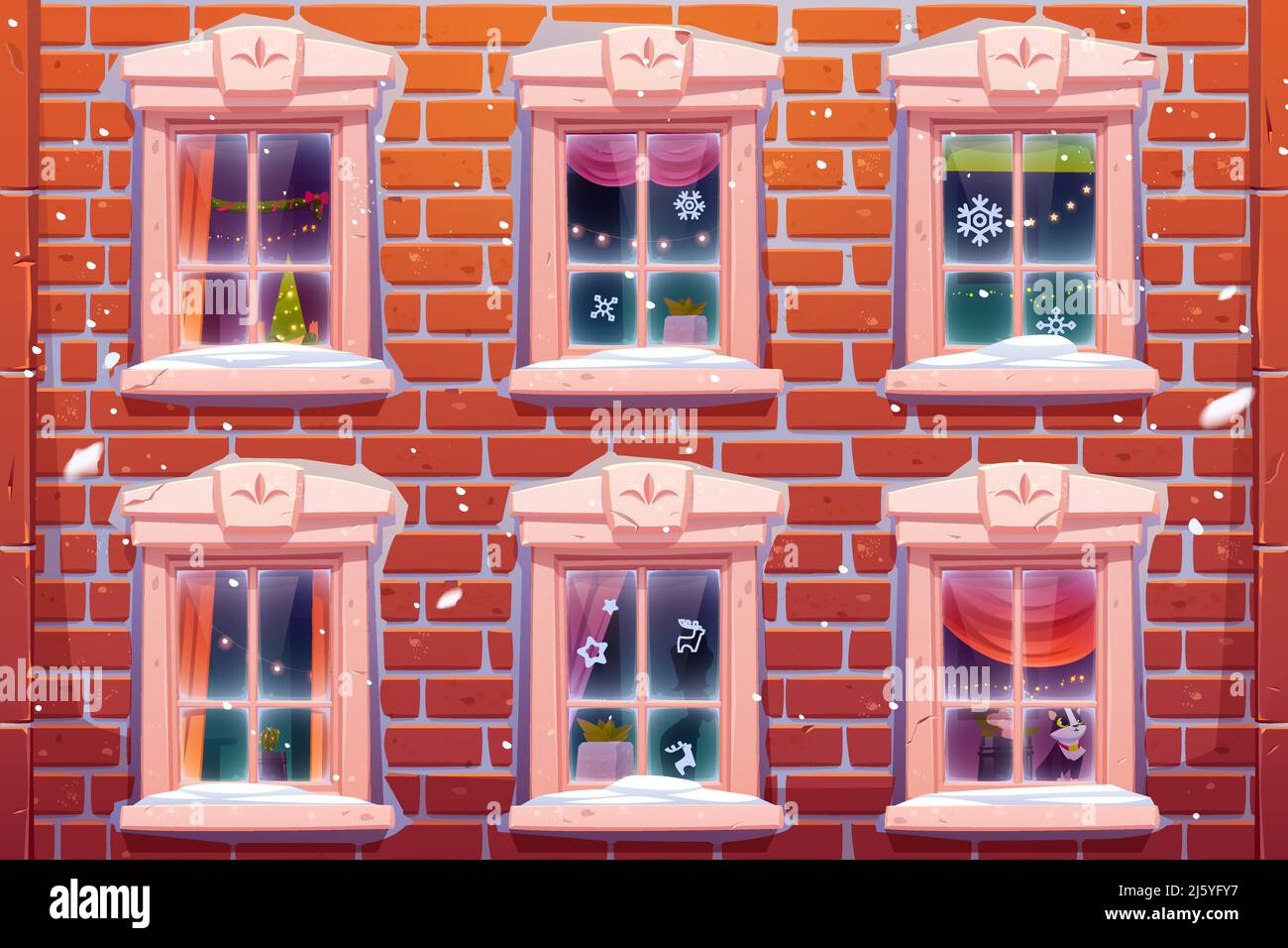 Castle Window Clip Art Windows Of House Or Castle With Christmas And